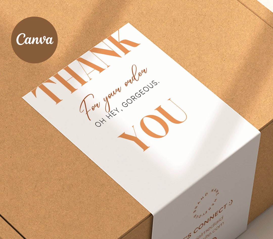 Shipping Box Sticker Template Canva | Order Packaging Seal Label ...