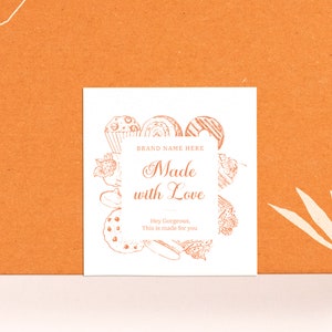 Dessert Box Label Template Canva | Order Packaging Seal Sticker ...