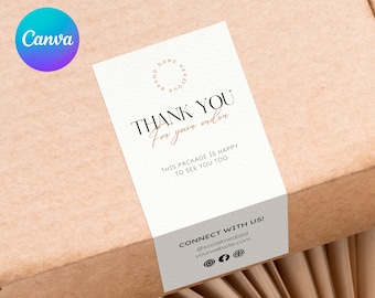 Mailer Box Label Template Canva Order Packaging Seal Sticker Editable ...