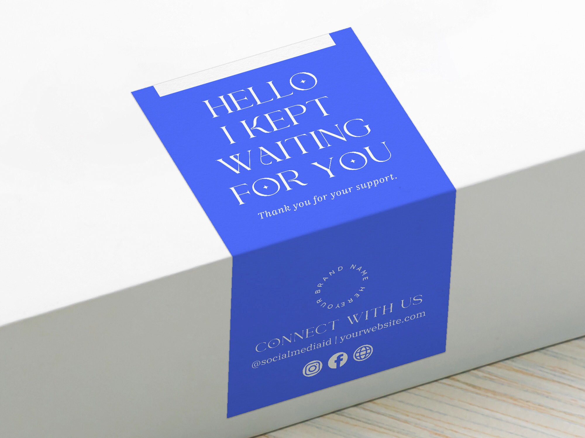 Personalised Box Seal Sticker Template Canva | Parcel Box Label | Order ...