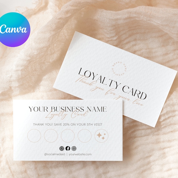 Stamp Card Template - Etsy