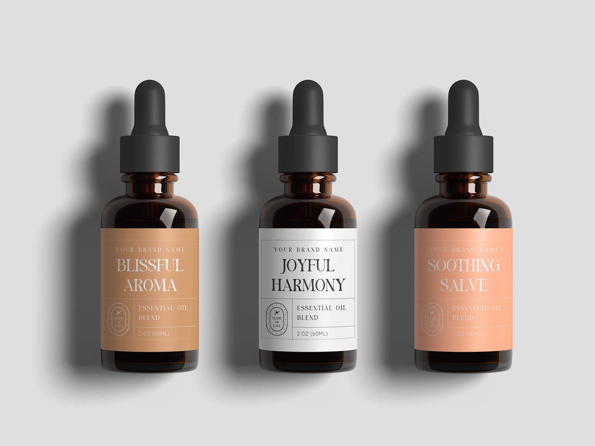 Modern Dropper Bottle Label Template Canva Oil Bottle Label Design ...