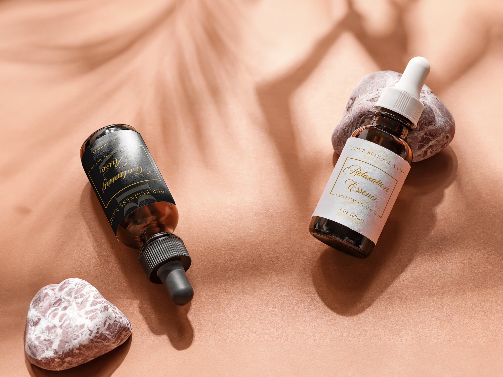 Luxury Oil Bottle Label Template Canva Dropper Bottle Label Design ...