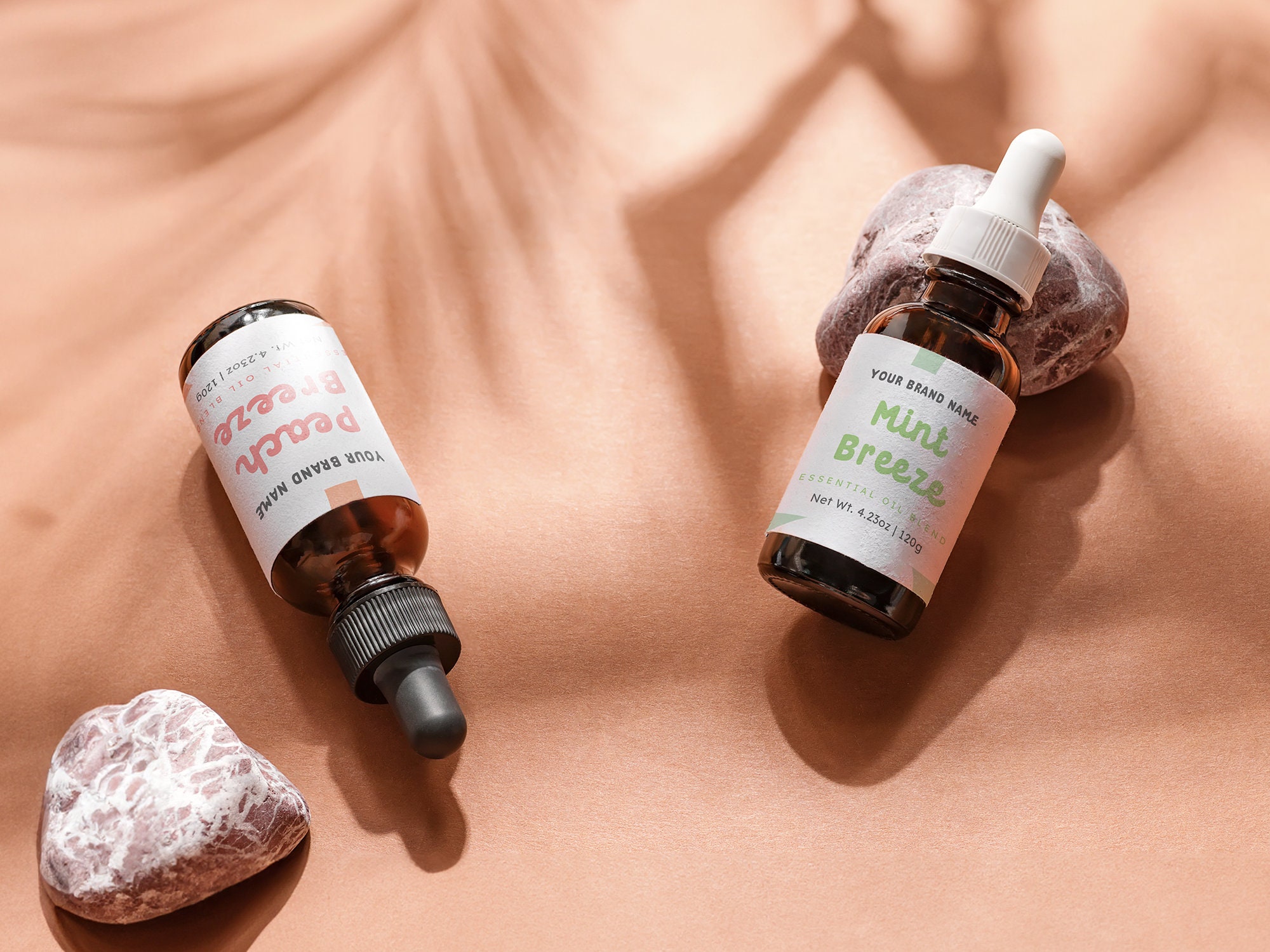 Facial Oil Bottle Label Template Canva | Oil Bottle Label Design ...