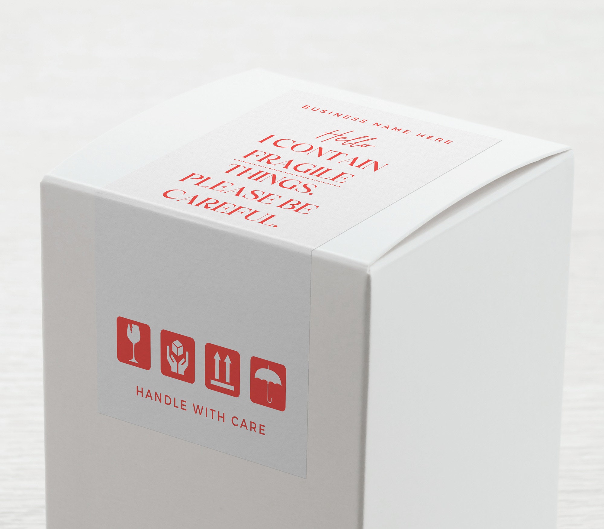 Fragile Label Template Canva Handle With Care Sticker Template Editable ...