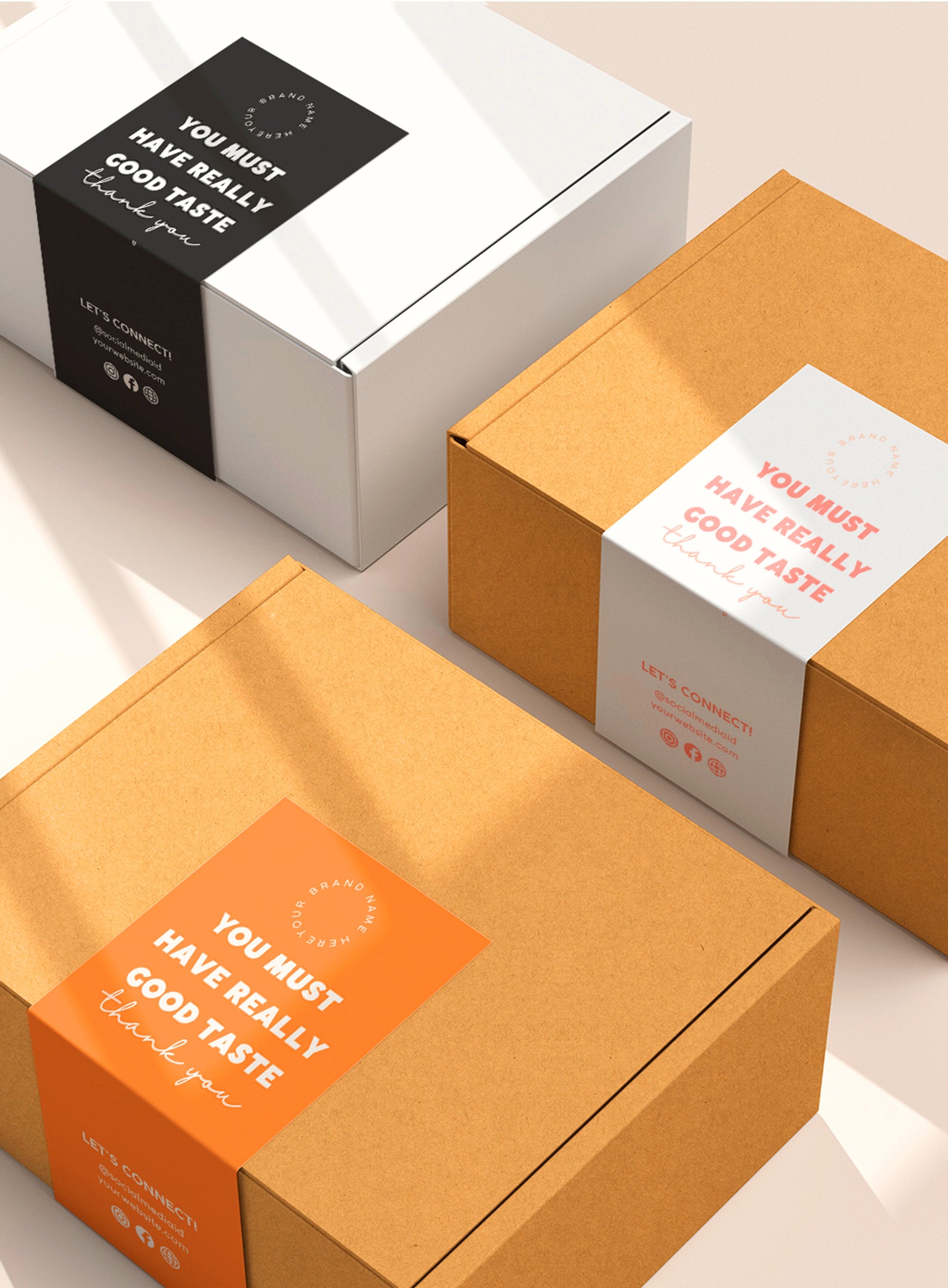 Packaging Box Label Template Canva Shipping Label Printable Order ...