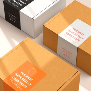 Packaging Box Label Template Canva | Shipping Label | Printable Order ...