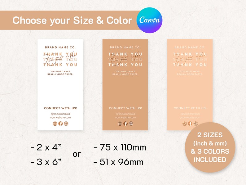 Mailer Box Label Template Canva Order Packaging Seal Sticker - Etsy