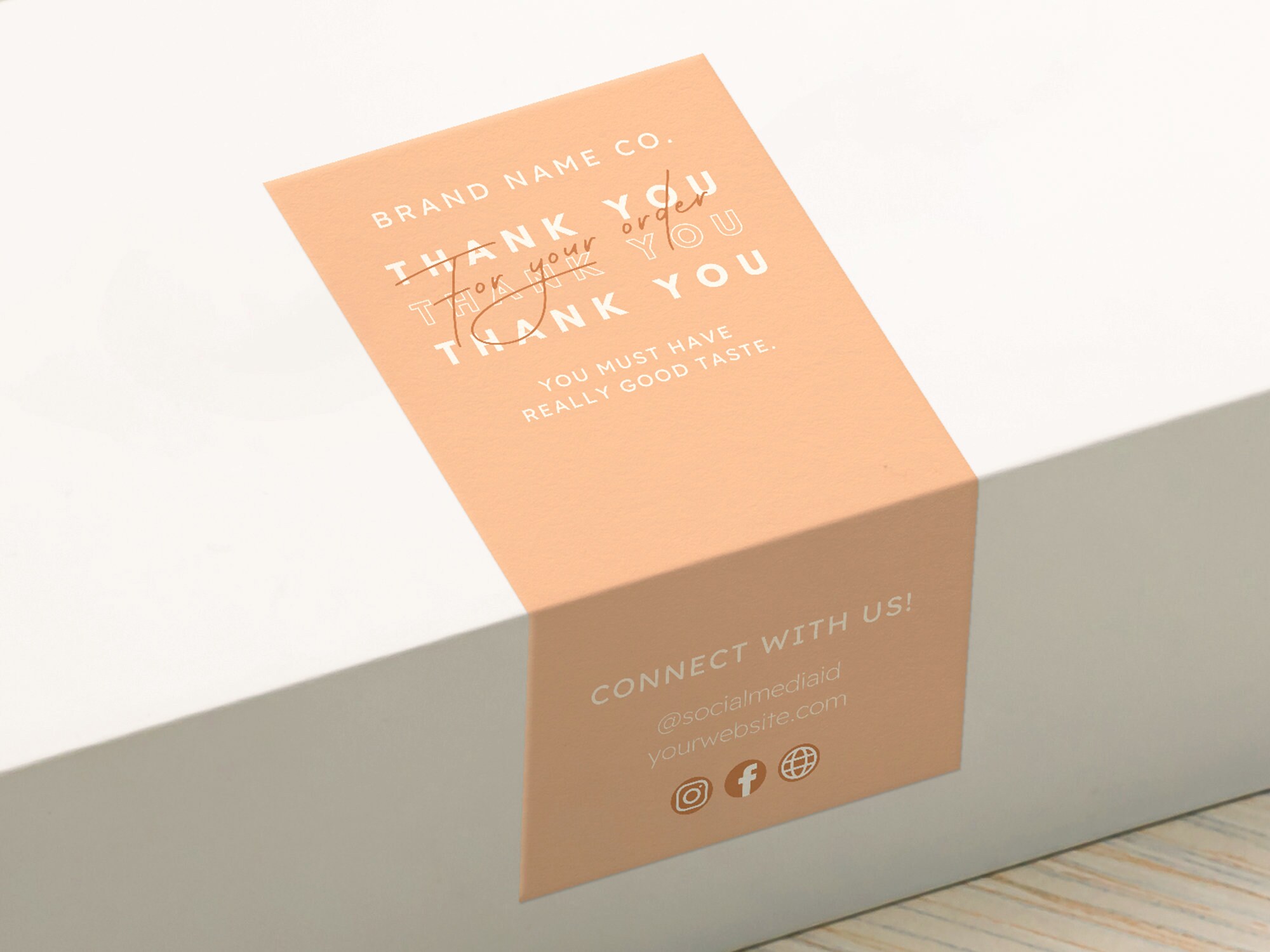 Mailer Box Label Template Canva Order Packaging Seal Sticker Editable ...