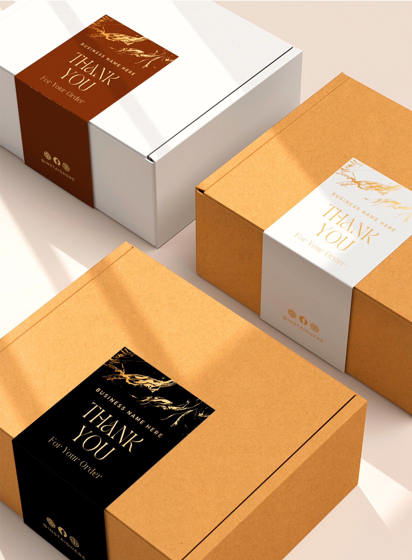 Editable Box Label Template Canva | Order Packaging Label Design ...