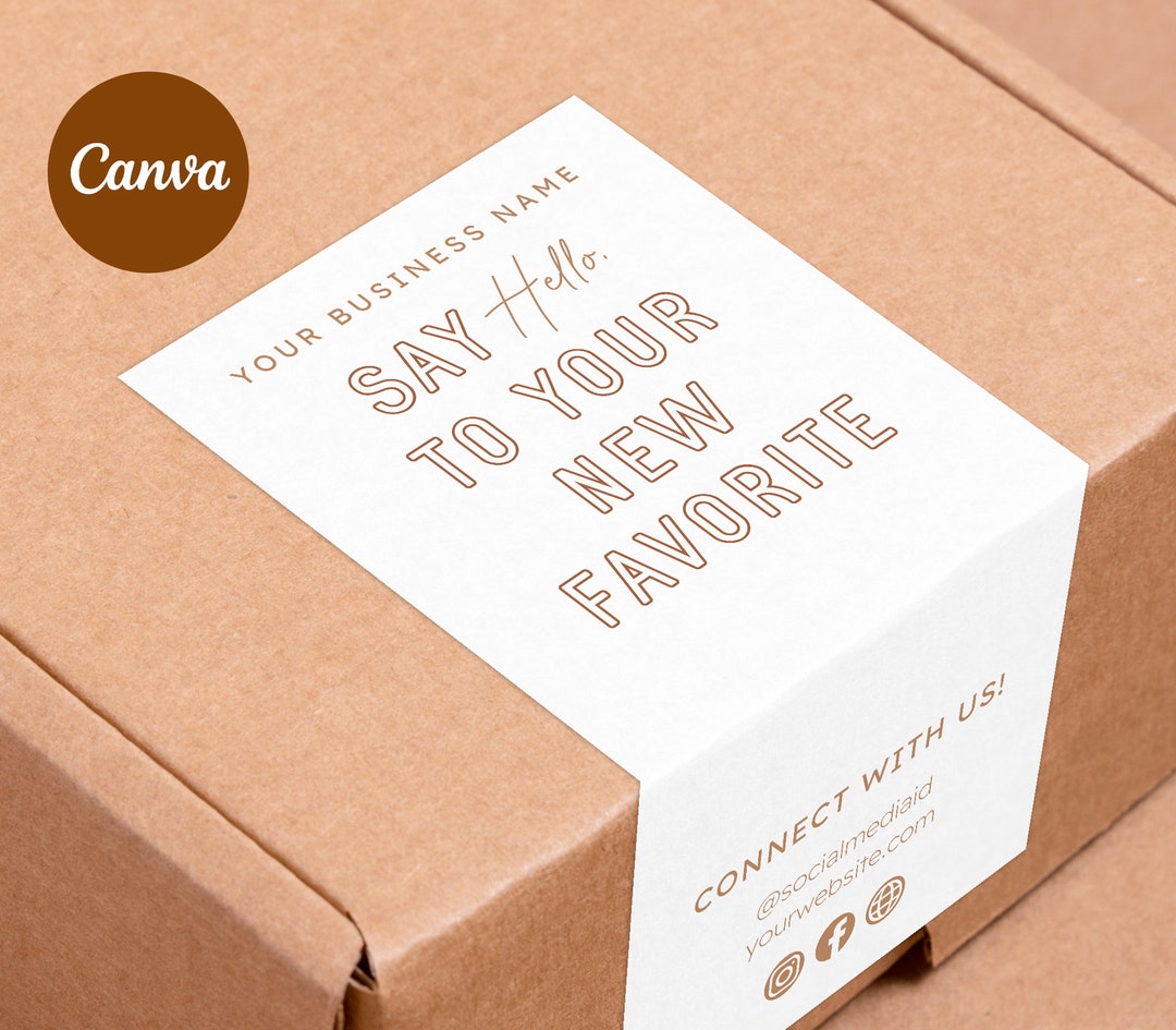 Editable Box Label Template Canva | Shipping Box Label | Printable ...