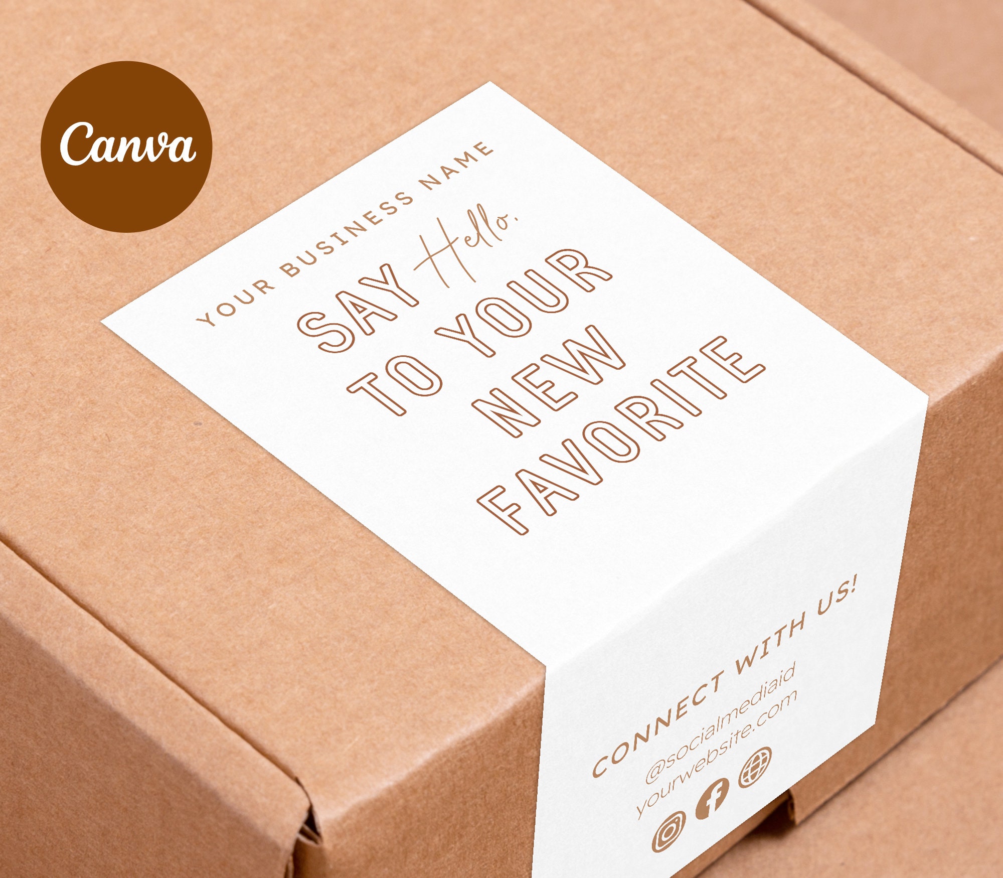 Editable Box Label Template Canva | Shipping Box Label | Printable ...