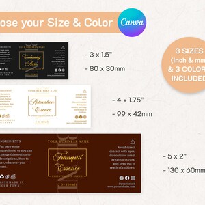 Luxury Oil Bottle Label Template Canva | Dropper Bottle Label Design ...