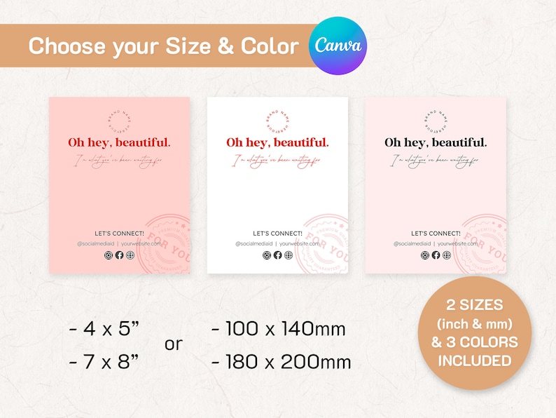 Carton Box Label Template Canva Order Packaging Sticker - Etsy