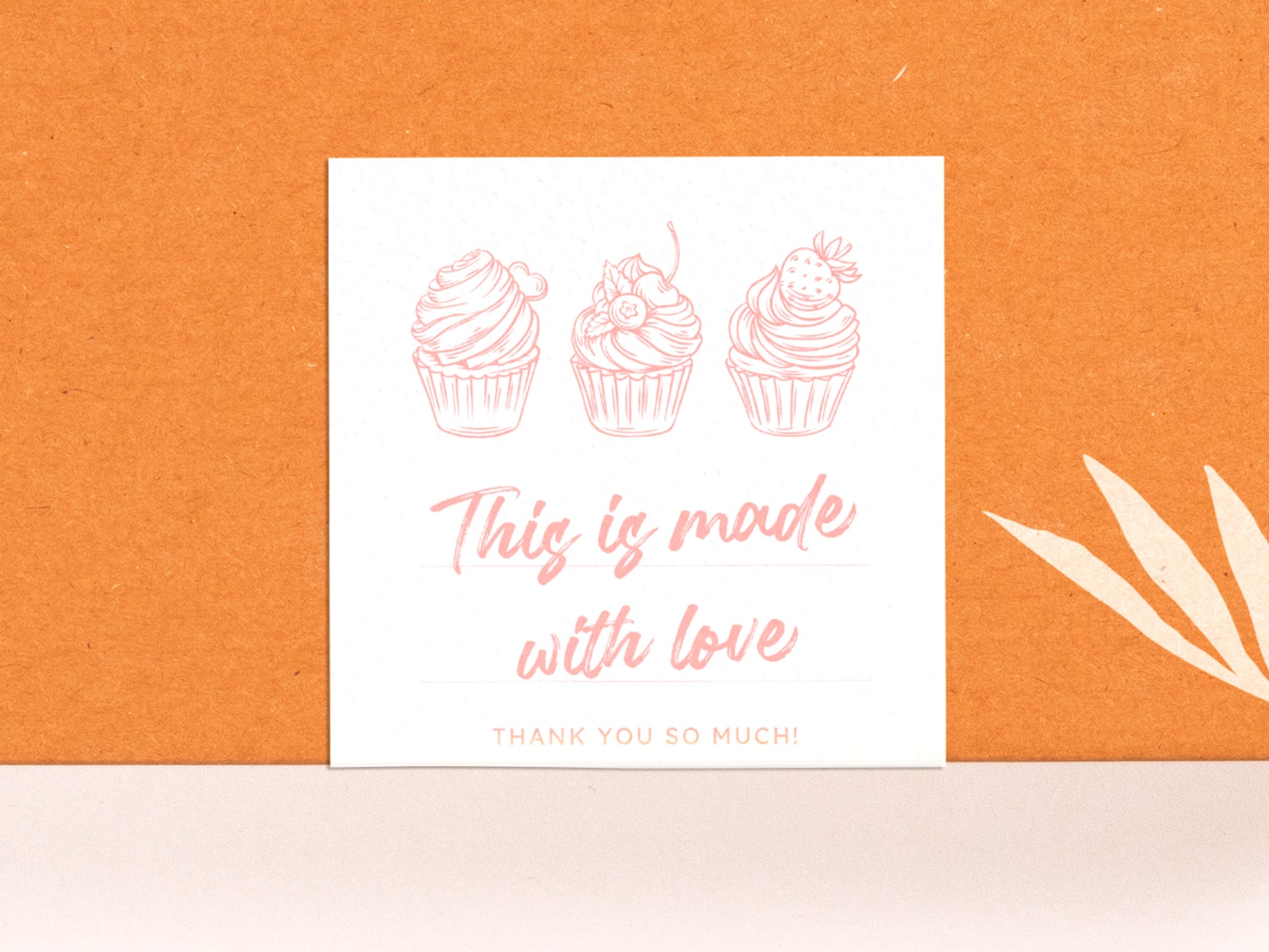 Cupcake Box Sticker Template Canva | Bakery Order Packaging Box Label ...