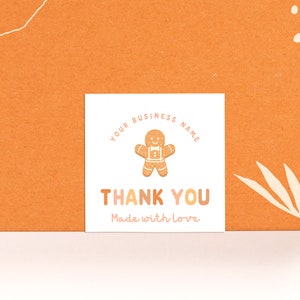 Editable Cookie Box Labels Template Canva | Bakery Order Packaging Seal ...