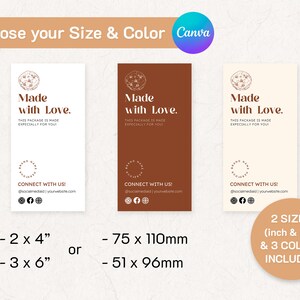 Cookie Box Label Template Canva | Order Packaging Seal Sticker ...