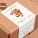 Teddy Bear Box Labels Template Canva | Order Packaging Seal Sticker ...