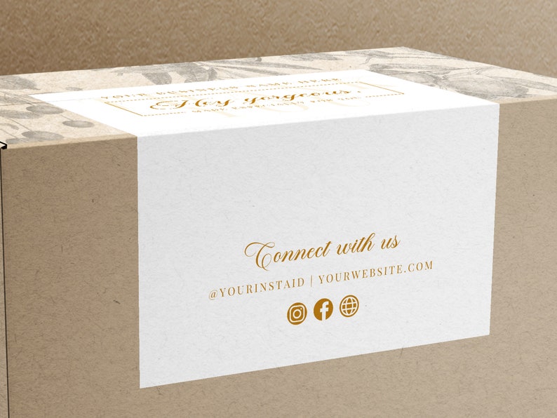 Box Shipping Label Template Canva Order Packaging Sticker Box Seal ...