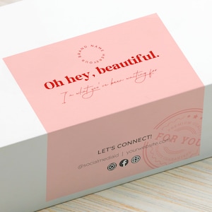 Carton Box Label Template Canva | Order Packaging Sticker | Editable ...