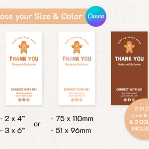Editable Cookie Box Labels Template Canva | Bakery Order Packaging Seal ...