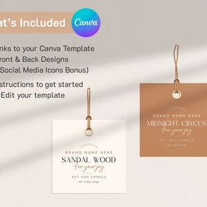 Candle Hang Tag Template Canva | Printable, Editable | Product Tags ...