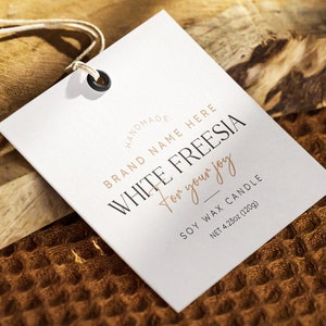 Candle Hang Tag Template Canva | Printable, Editable | Product Tags ...