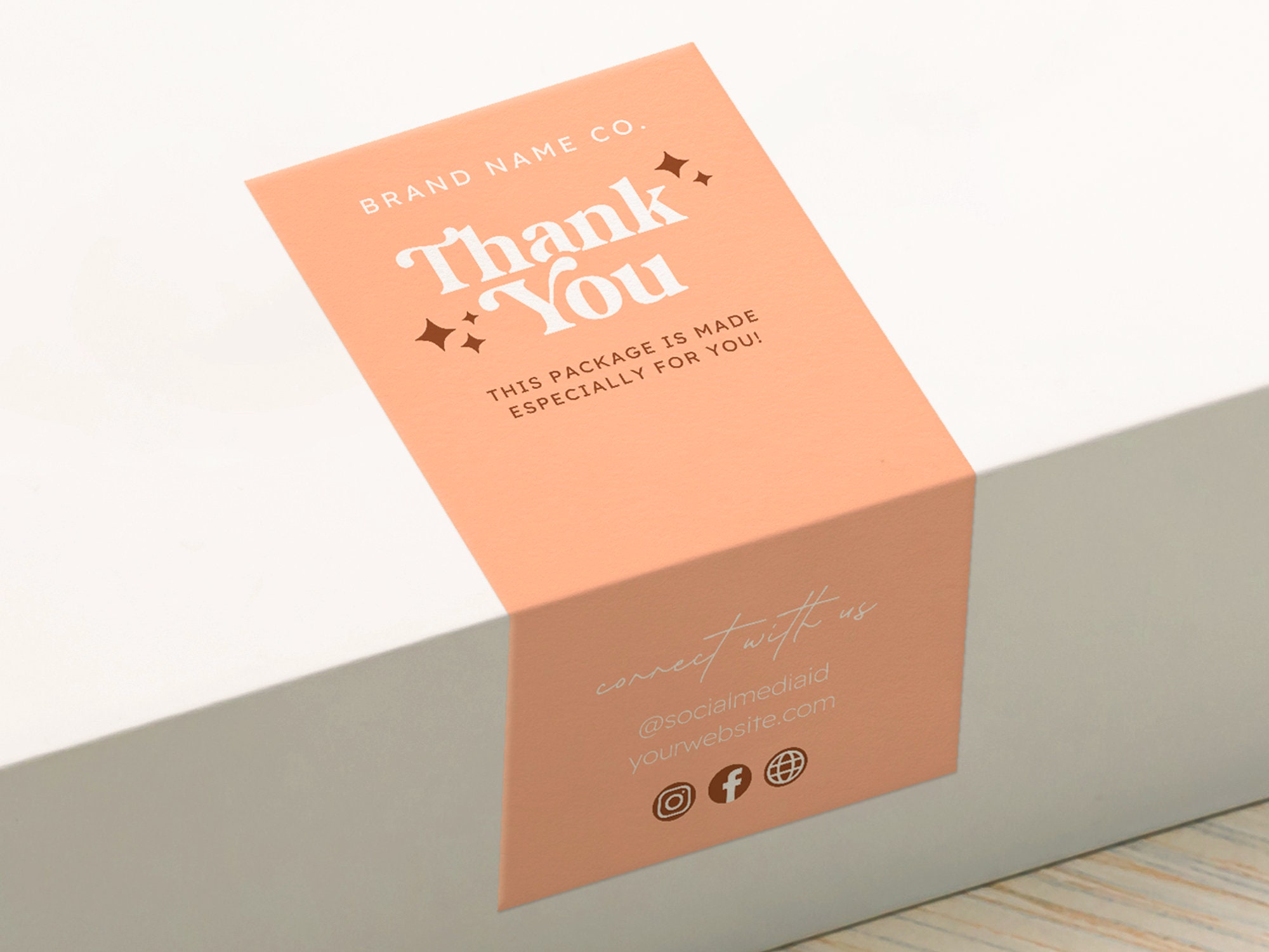Retro Box Label Template Canva | Order Packaging Seal Sticker ...