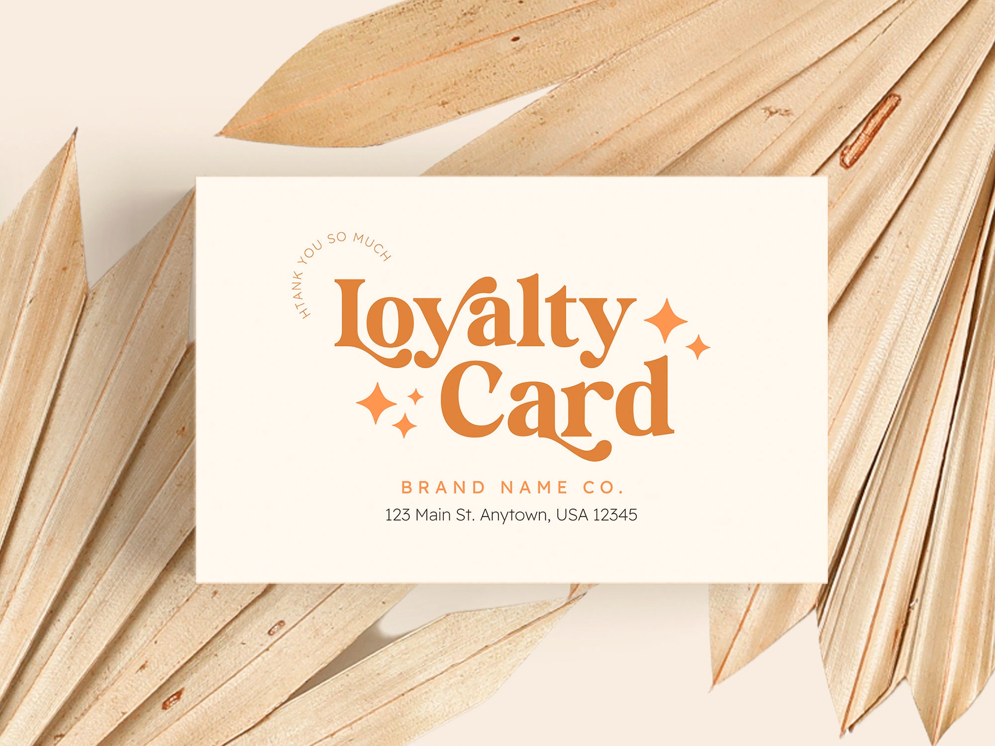 Retro Loyalty Card Canva Template BOHO Customer Stamp Card - Etsy
