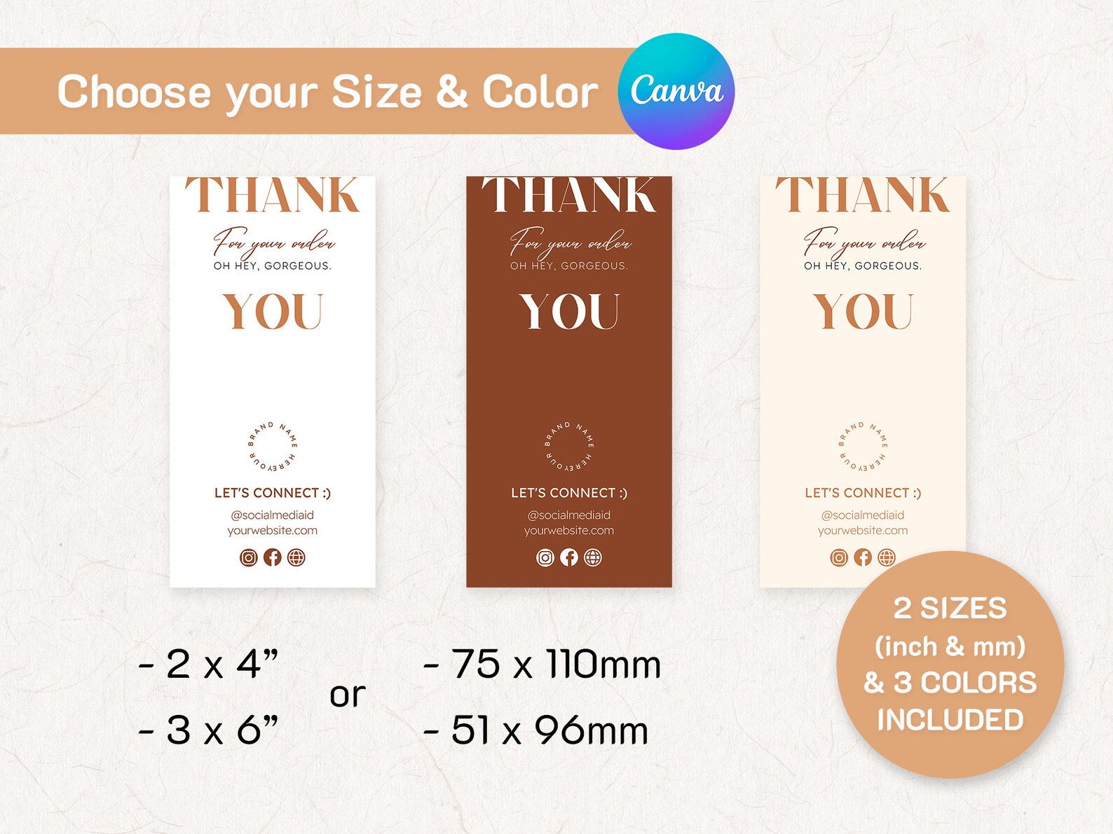 Shipping Box Sticker Template Canva | Order Packaging Seal Label ...
