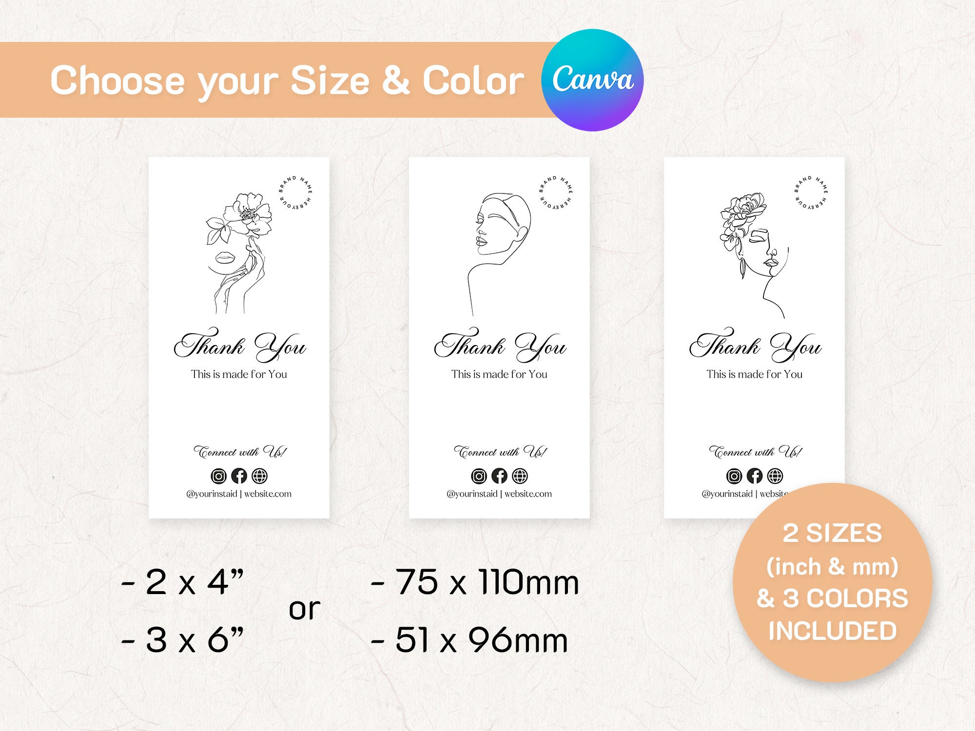 Female Art Box Label Template Canva | Shipping Stickers for Packaging ...