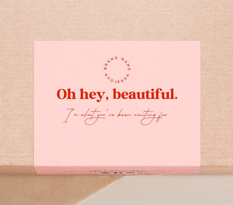 Carton Box Label Template Canva Order Packaging Sticker - Etsy