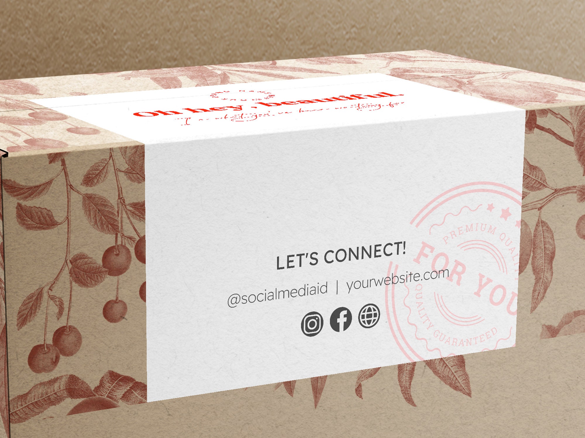 Carton Box Label Template Canva | Order Packaging Sticker | Editable ...