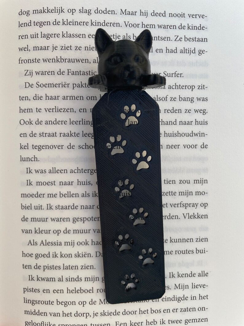 3D Peeking Cat Bookmark 3D Printed Black Plastic Funny - Etsy