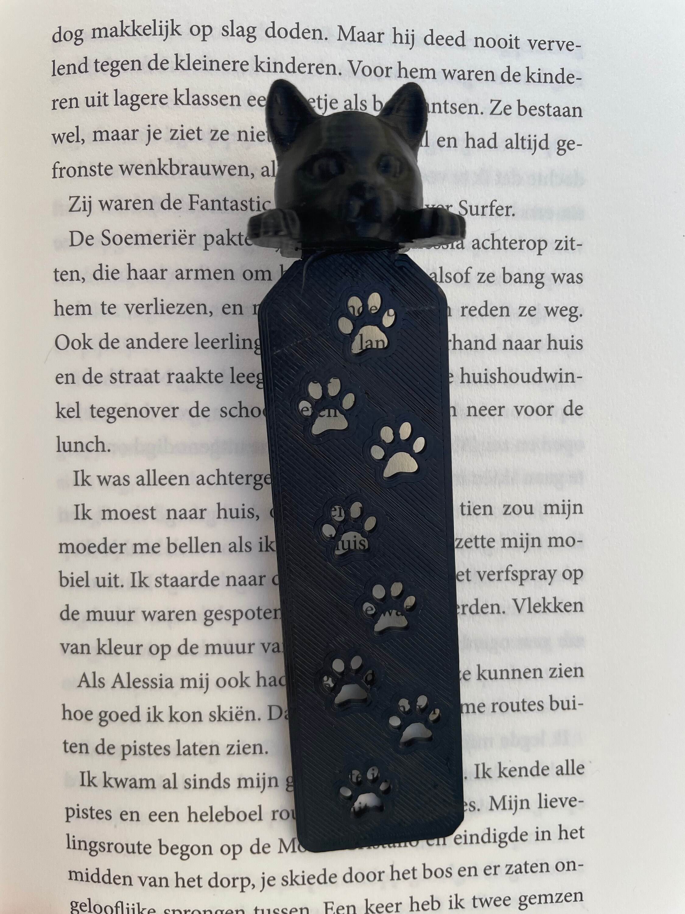 3D Peeking Cat Bookmark 3D Printed Black Plastic Funny - Etsy