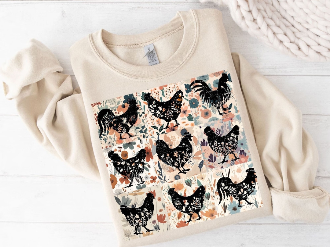 Retro Boho Chicken Png Sublimation, Farm Design Png, Flowers Chicken ...