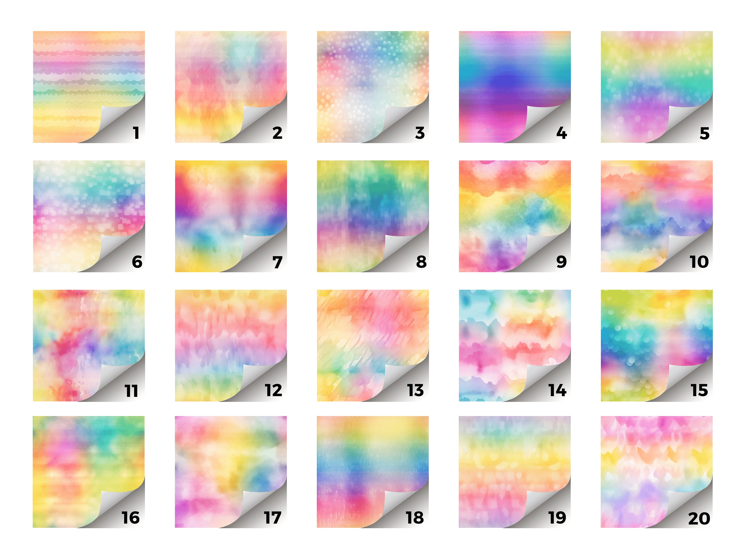 Watercolor Rainbow Seamless Bundle Watercolor Rainbow Png - Etsy