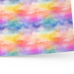 Watercolor Rainbow Seamless Bundle, Watercolor Rainbow Png, Commercial ...