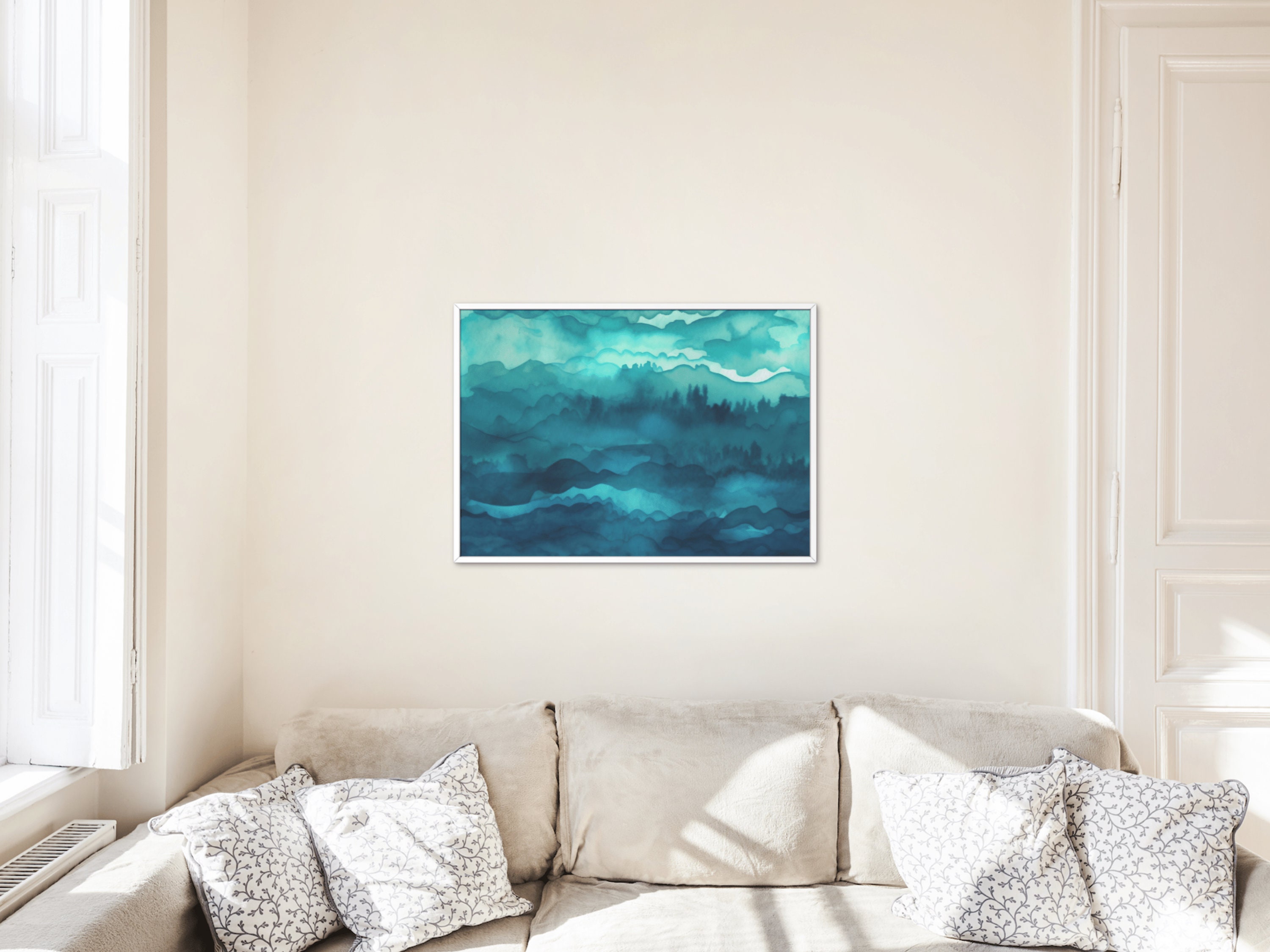 Watercolor Ocean Seamless Textures Repeating Pattern - Etsy