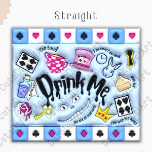 3D Alice in Wonderland Inflated Tumbler Wrap PNG 3D Puff - Etsy