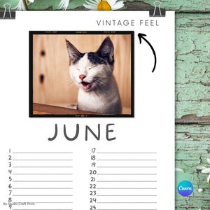 Editable Photo Perpetual Calendar Use for 2025 | Easy Drag and Drop ...