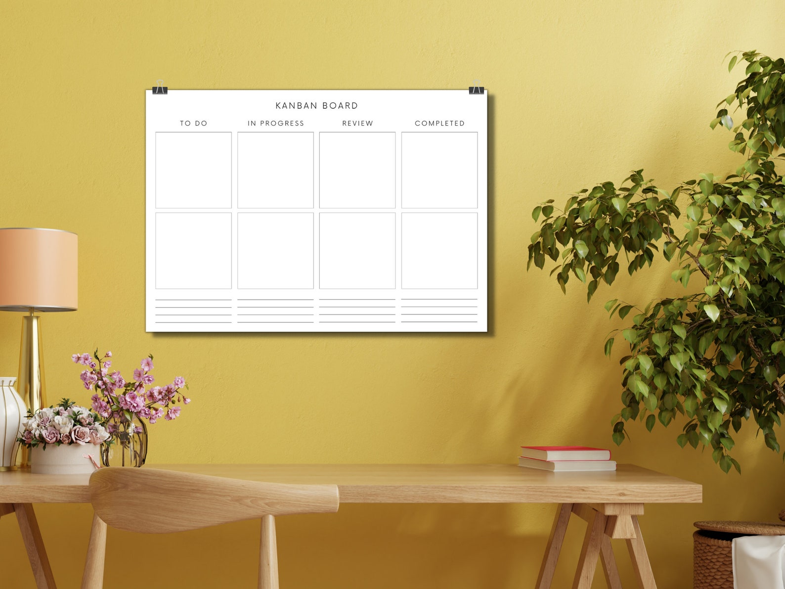 Printable A4 Kanban Board Template, Brain Dump Project, Japanese Mind ...