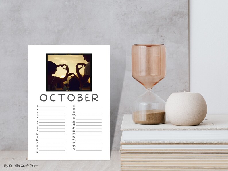 Perpetual Birthday Dates Calendar Custom Family Photo - Etsy