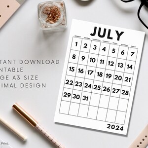 2024 Wall Calendar Preppy Calendar Oversized Calendar Large - Etsy