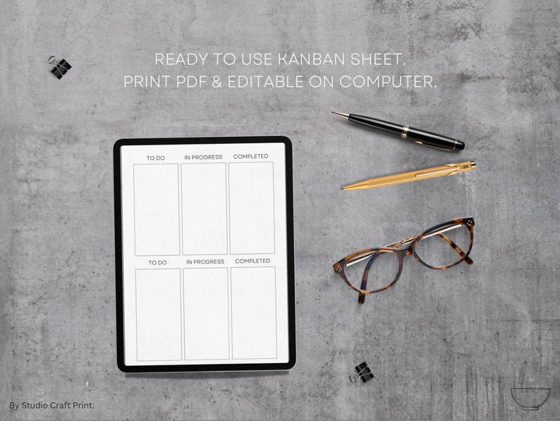 Printable A4 Kanban Board Template Brain Dump Project - Etsy Canada
