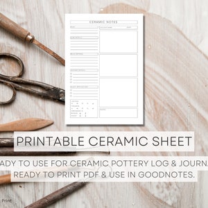 Handbuilding Pottery Journal, Tools for Potters, Clay Pottery Planner ...