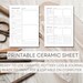 Pottery Journal, Ceramic Notes A4 & US Letter, Tools for Potters ...