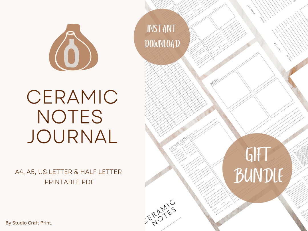 Pottery Journal, Pottery Log Planner, Ceramic Templates, Last Minute ...