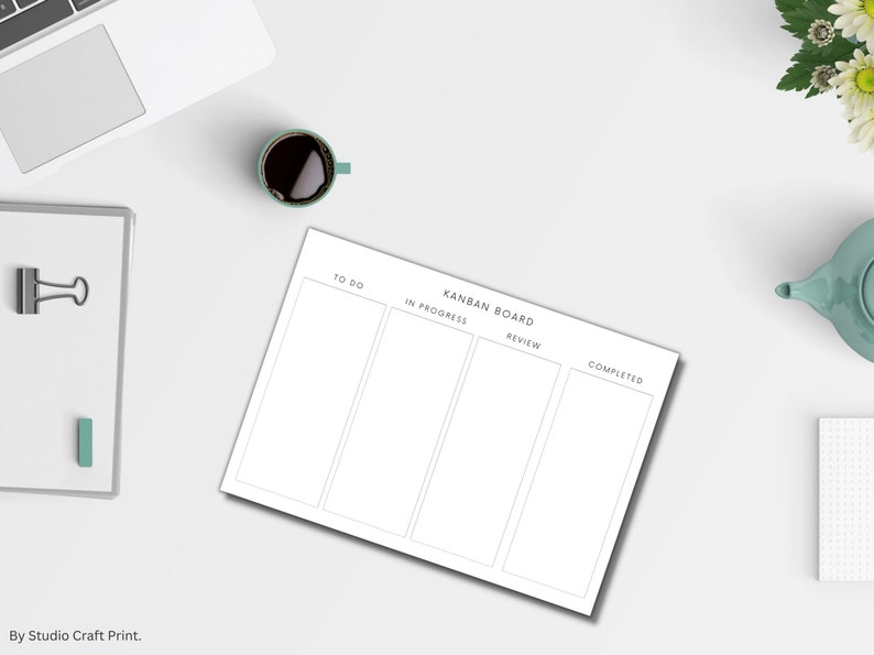 Printable A4 Kanban Board Template, Brain Dump Project, Japanese Mind ...
