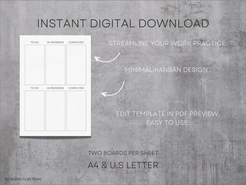 Printable A4 Kanban Board Template Brain Dump Project - Etsy Australia
